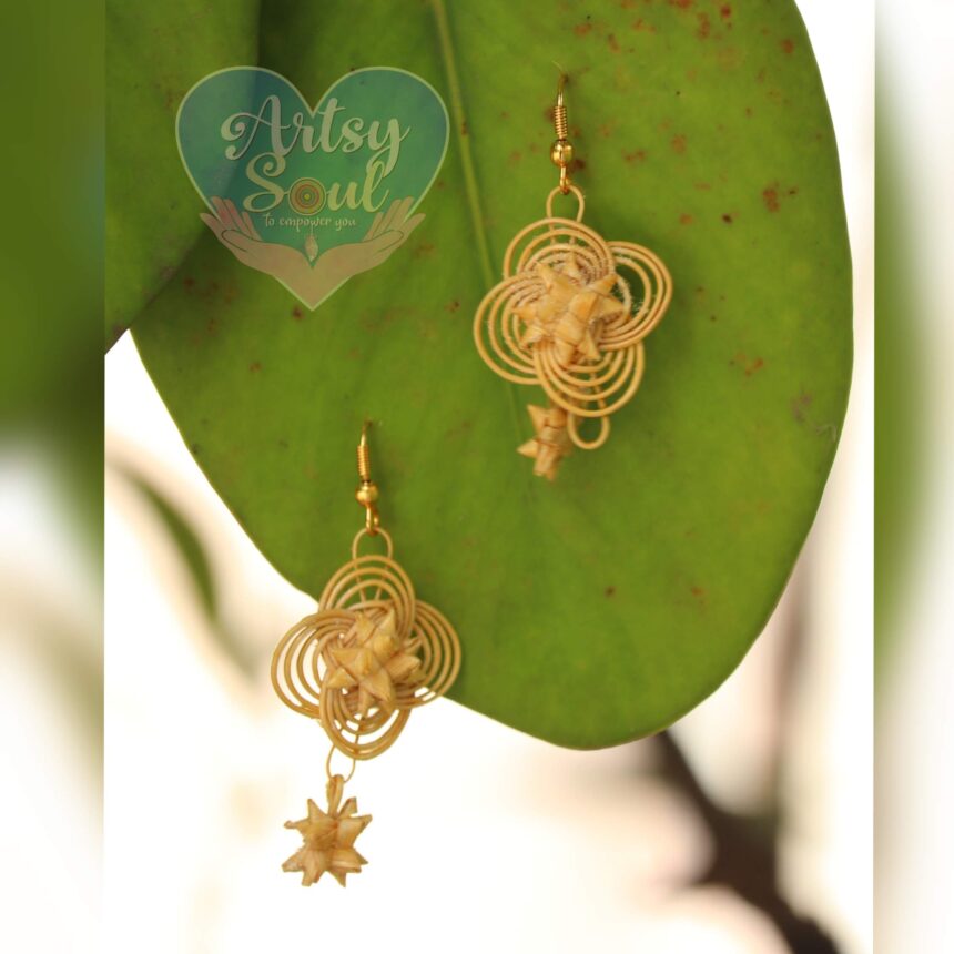 Sustainable Style: Handcrafted Bamboo Earrings - Artsysoul.in